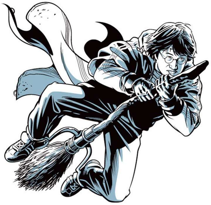 Harry Potter Playing Quidditch Coloring Pages
