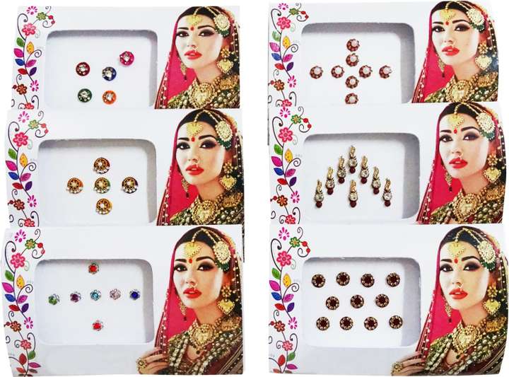 Peegli Wedding Bridal Bindi Set Forehead Multicolor Bindis Price in India Buy Peegli Wedding Bridal Bindi Set Forehead Multicolor Bindis online at Flipkart