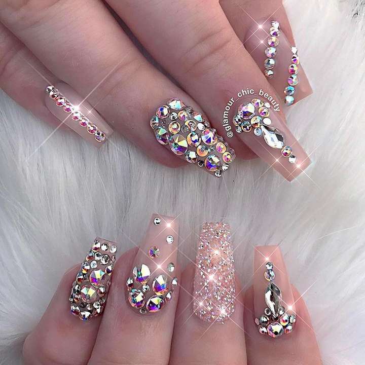 Nail designs with stones store