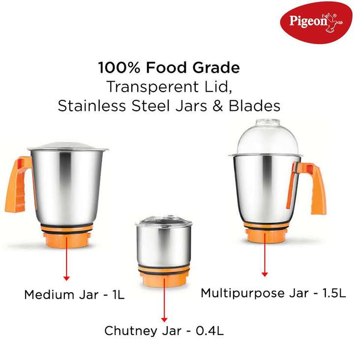 Pigeon Egnite 750 W Mixer Grinder Price in India Buy Pigeon Egnite 750 W Mixer Grinder Online at Flipkart