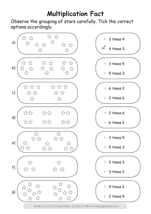 Worksheet For Class 2 Maths
