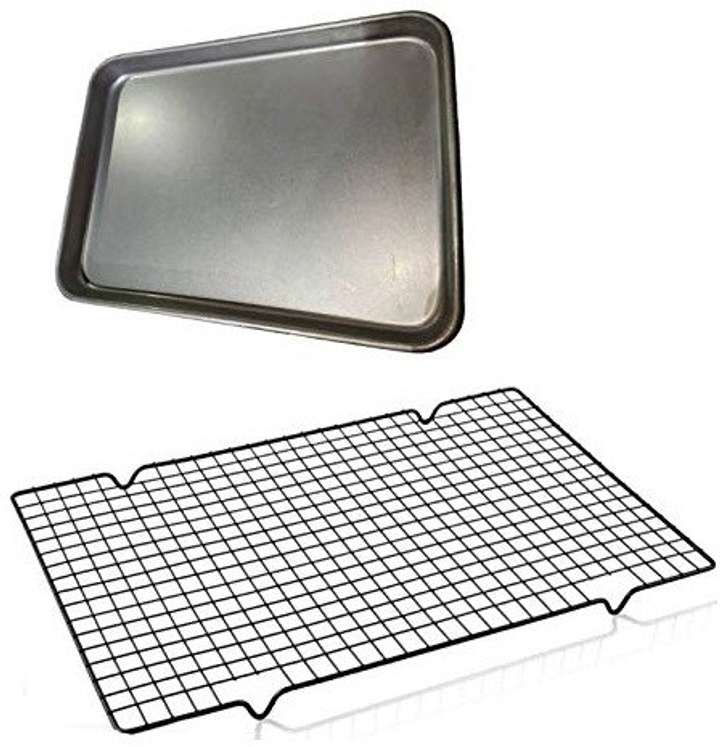 MOREL STEEL BAKING TRAY 24 X 34 CM AND GRILL 25 X 40 CM FOR COOKIE COOLING RACK FOR BAKING OVEN SAFE COMBO 0 Slice Toast Rack Price in India Buy MOREL STEEL BAKING TRAY 24 X 34 CM AND GRILL 25 X 40 CM...