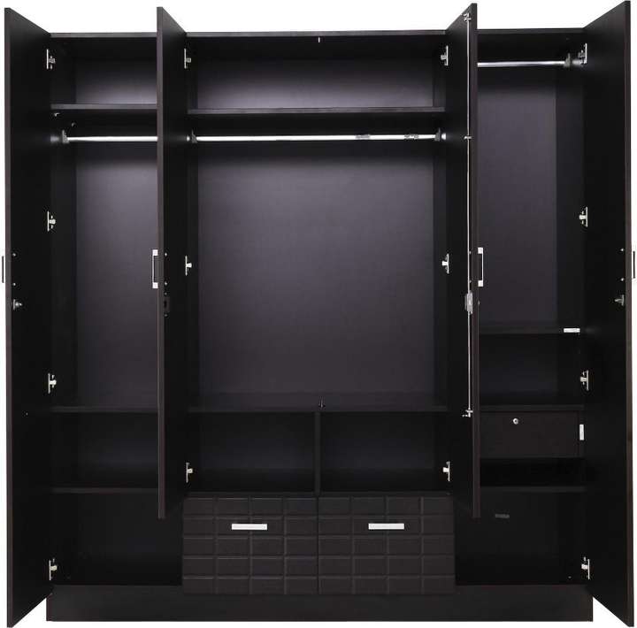 Godrej Interio Chocolate Engineered Wood 4 Door Wardrobe Price in India Buy Godrej Interio Chocolate Engineered Wood 4 Door Wardrobe online at Flipkart