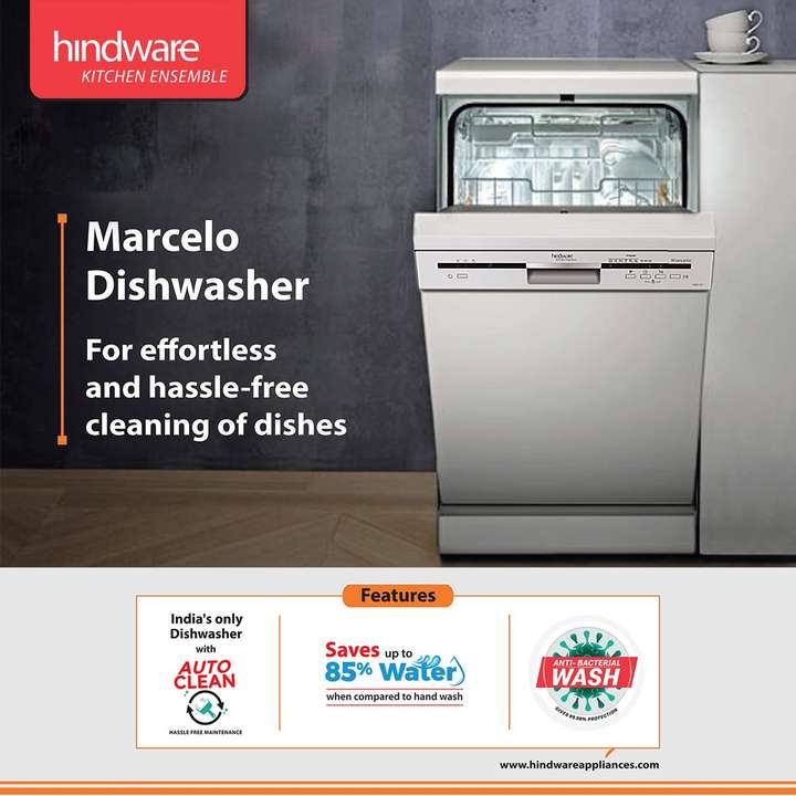 Hindware Marcelo DW100003 Dishwasher Free Standing 12 Place Settings Intensive Kadhai Cleaning No Pre rinse Required Dishwasher Price in India Buy Hindware Marcelo DW100003 Dishwasher Free Standing 12...