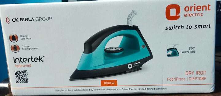 Orient Electric by ORIENT Fabri Press DIFP10BP 1000 W Dry Iron 1000 W Dry Iron Price in India Buy Orient Electric by ORIENT Fabri Press DIFP10BP 1000 W Dry Iron 1000