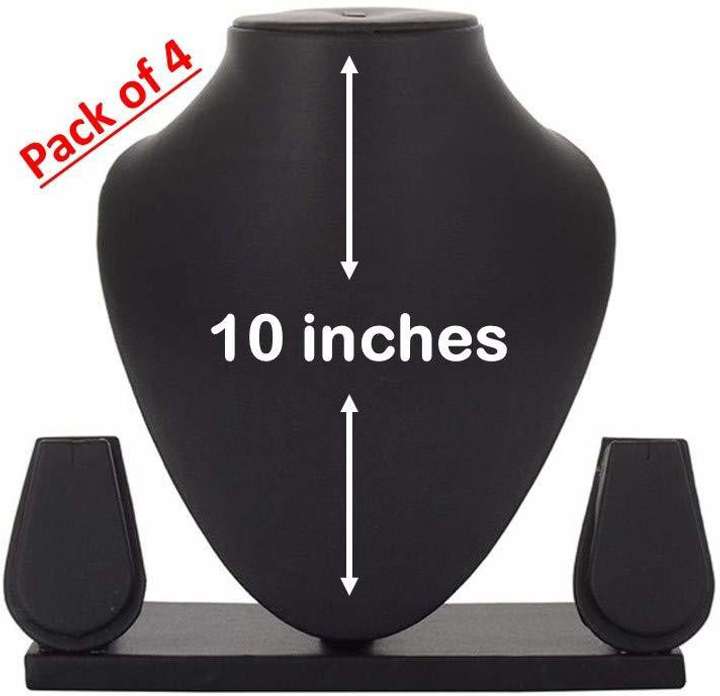 Loop Velvet Suede Finish Jewellery Stand Premium Export Quality Wooden Jewelry Necklace Earring Display Black 12 Inch Jewellery Organizer Price in India Buy Loop Velvet Suede Finish Jewellery Stand Pr...