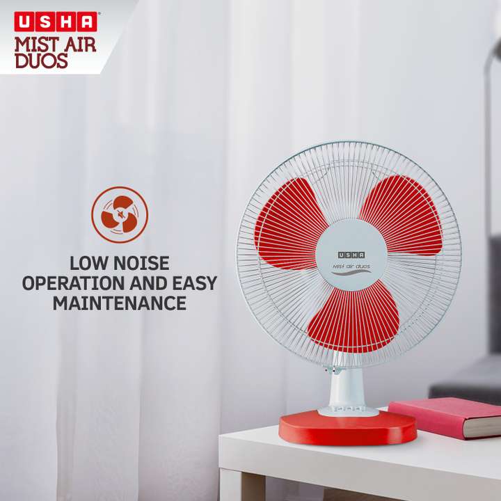 Usha Mist Air Duos 400 Mm 3 Blade Table Fan Price In India Buy Usha
