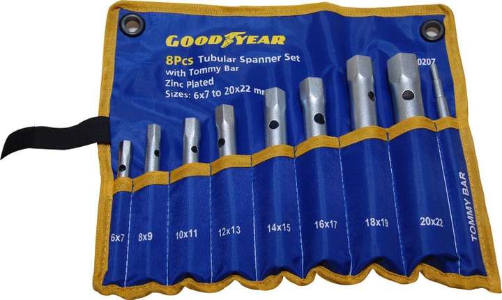 GOOD YEAR tubular box spanner Tubular Box Spanner Set of 8 Pc GY10207 Double Sided End Wrench 6x7 20x22mm Tommy Bar Double Sided Box End Wrench Price in India Buy GOOD
