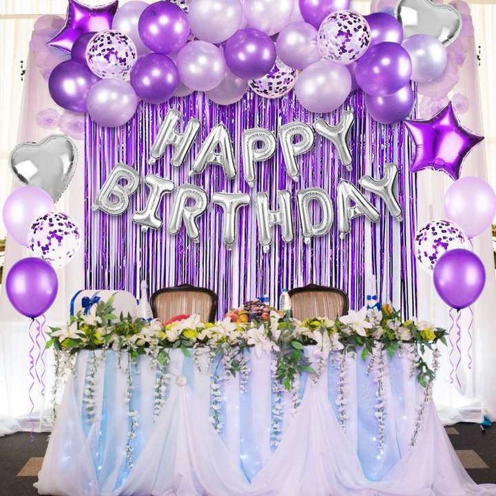 Purple Birthday Decoration