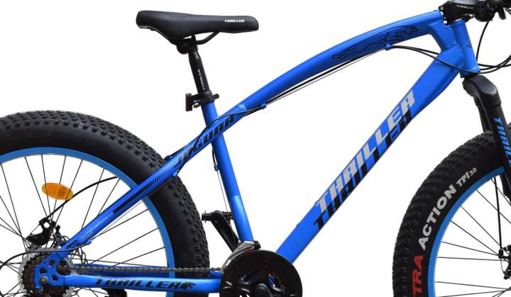 Thriller JAGUAR 26x400 85 Pre Assembled Dual Disc Jack 7 Inverted Suspension Fat Bike 27.5 T Mountain Cycle Price in India Buy Thriller JAGUAR 26x400 85 Pre Assembled Dual Disc Jack 7 Inverted Suspens...