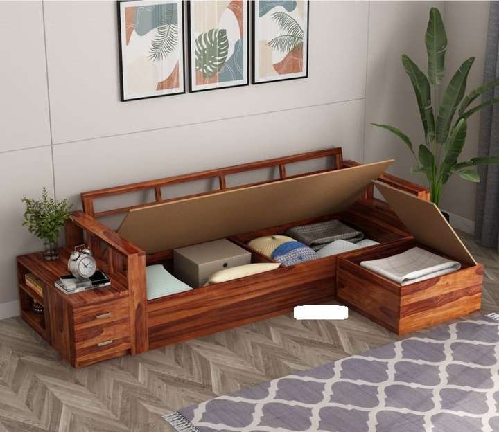 mk furniture 3 Seater Wooden Sofa for living room hall area with storage Sofa Arm Rest Price in India Buy mk furniture 3 Seater Wooden Sofa for living room hall area