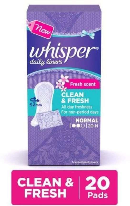 Whisper pantyliner store