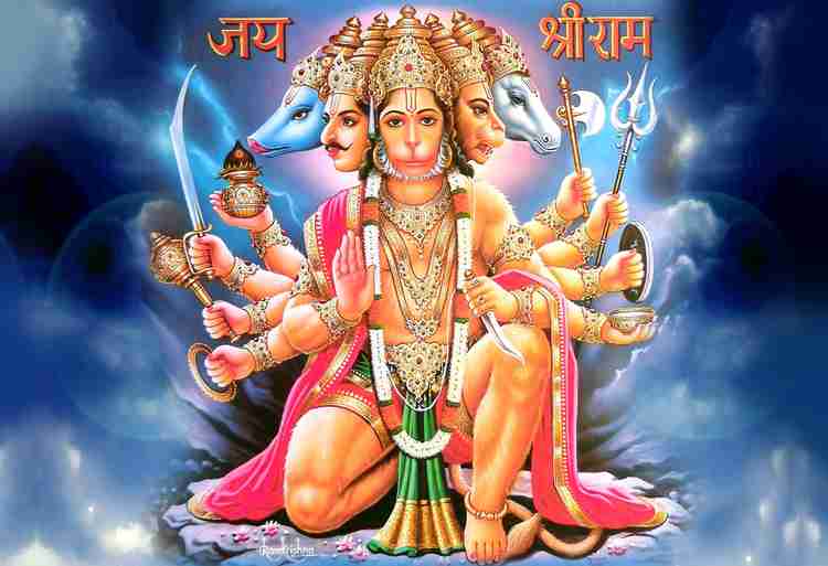 Panchmukhi Hanuman Ji i POSTER LARGE Print on 36x24 INCHES Fine Art Print Art Paintings posters in India Buy art film design movie music nature and educational paintings wallpapers at