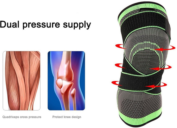 Venom Knee Sleeve Gel Padded Support W Side Stabilizers Elastic