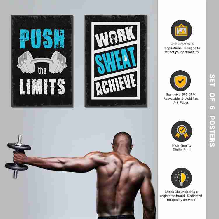 Gym Quotes Gym Posters Set Of 6 Gym Posters Motivational Gym