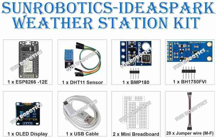 Esp8266 Weather Station Kit With Dht11 Temperature ESP8266 Weather