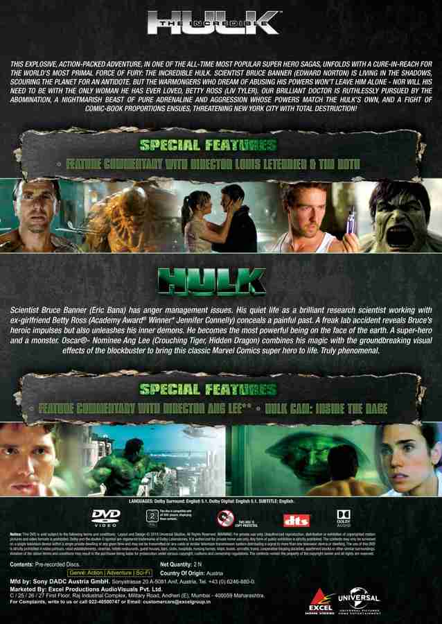 Hulk Dvd 2003