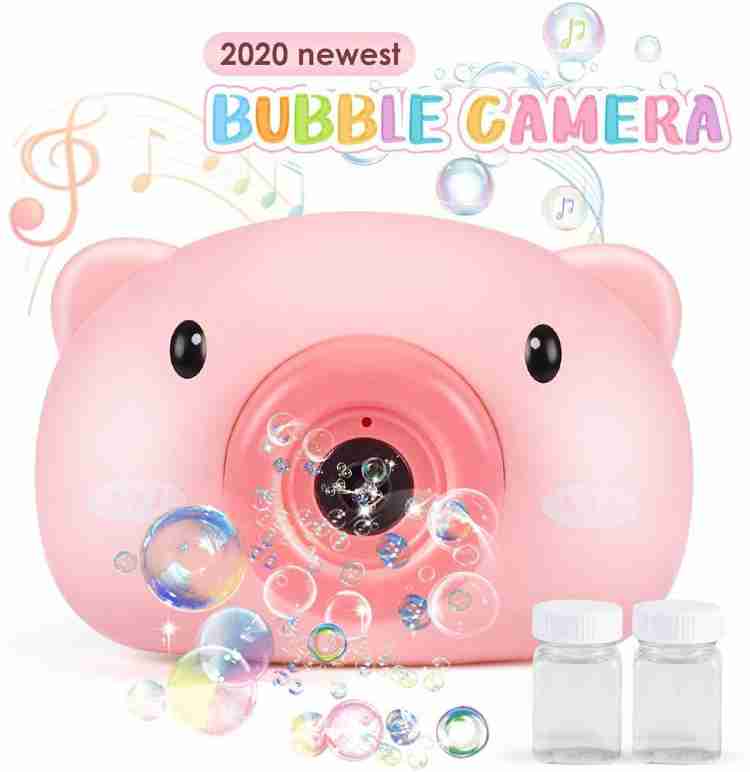 Jugutoz Bubble Machine Toys for Kids Toddlers Non Toxic Camera Bubble Blower with Music Sounds for Boys Girls Plus 2 Bubble Solution Bubble Toys for Parties Wedding Outdoor Indoor Games Toy Bubble Mak...