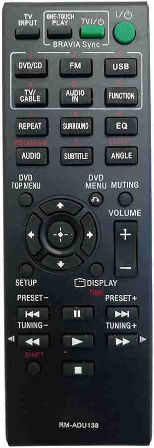 LipiWorld DAV TZ145 AV System Remote Control RM ADU138 Sony Remote Controller LipiWorld Flipkart