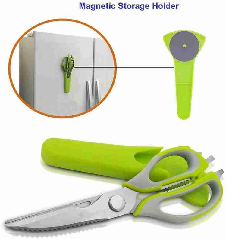 TFH TREASURE FOR HOME Scissor for Vegetable Cutter Multipurpose 8 in 1 Scissor for nut Cracker Screwdriver Bottle Opener Fruits Peeler Hard Substance Cutter Steel All Purpose Scissor Steel All Purpose...