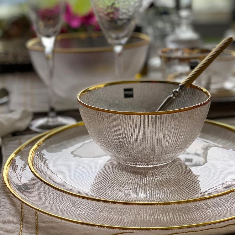 Transparent Glass Dinner Set