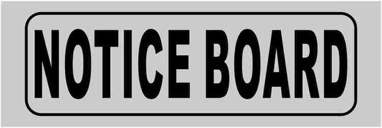 Notice Sign Board