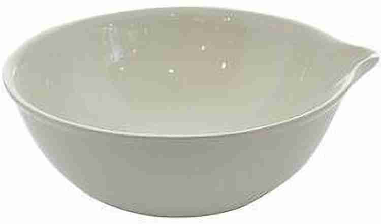 THE LABWORLD Evaporating dish 80mm dia pack of 6 40 ml 3.25 inches for laboratory flat form glazed porcelain made china dish labware consumable with spout Lab Evaporating Dish Price in India