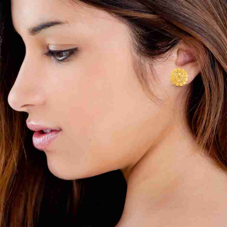 Flipkart Buy MEENAZ Valentine Gifts Temple Jewellery Traditional maharashtrian South Indian Screw Back 18k Brass Copper 22kt 1 one gram gold High Gold Pink wedding bridal Stylish fancy party wear ...