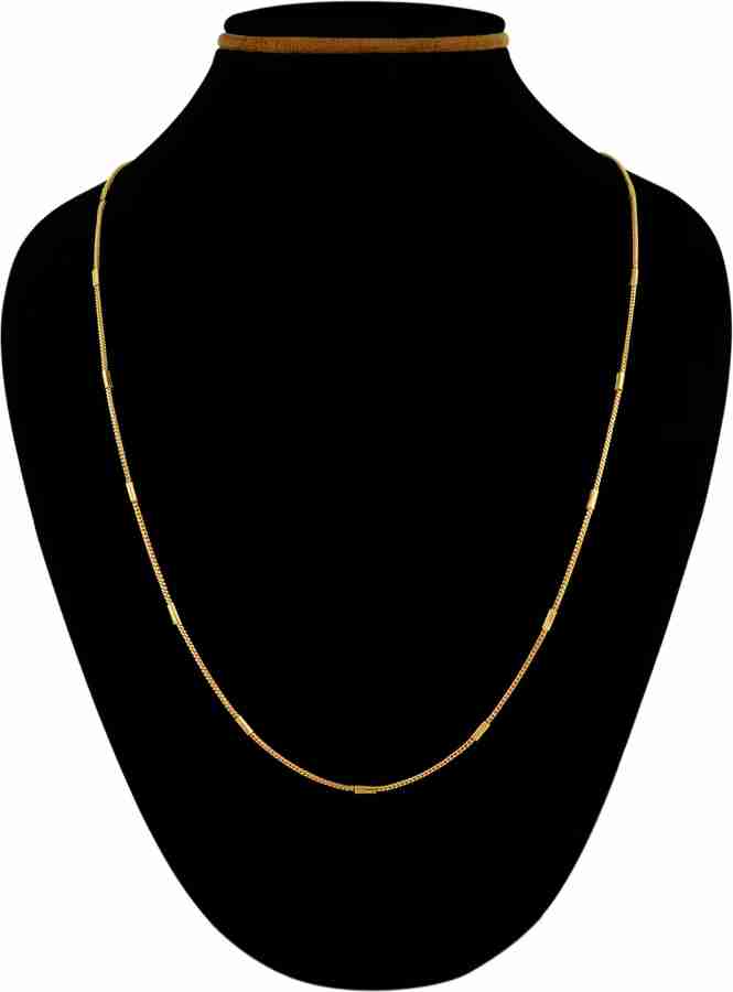 Fashion Frill Golden Chain Artificial Jewellery Gold Neck Chain Daily Wear Golden Chain For Women 28 Inches Gold plated Plated Brass Chain Price in India Buy Fashion Frill Golden Chain Artificial Jewe...