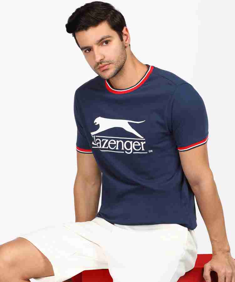 SLAZENGER Printed Men Round Neck Dark Blue T Shirt Buy SLAZENGER Printed Men Round Neck Dark Blue T Shirt Online at Best Prices in India Flipkart