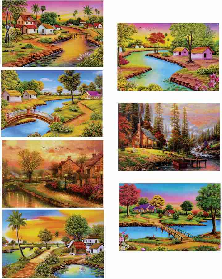 Beautiful Flower Scenery Drawing | Best Flower Site