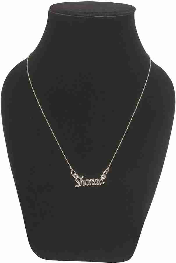 Adhvik Silver Valentine s Day Special Stainless Steel Shonaa Name Letter Pendant Locket Stainless Steel Pendant Set Price in India Buy Adhvik Silver Valentine s Day Special Stainless Steel Shonaa Name...