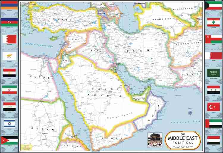 Printable Map Of Political Maps Of Middle East Political Digital
