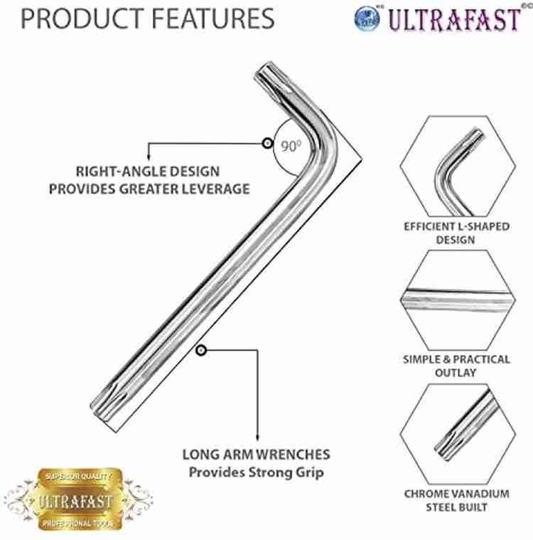 ULTRAFAST 9 Piece Hex Key Set Short Allen Wrench keys 1.5 2 2.5 3 4 5 6 8 10 mm Allen Key Set Price in India Buy ULTRAFAST 9 Piece Hex Key Set