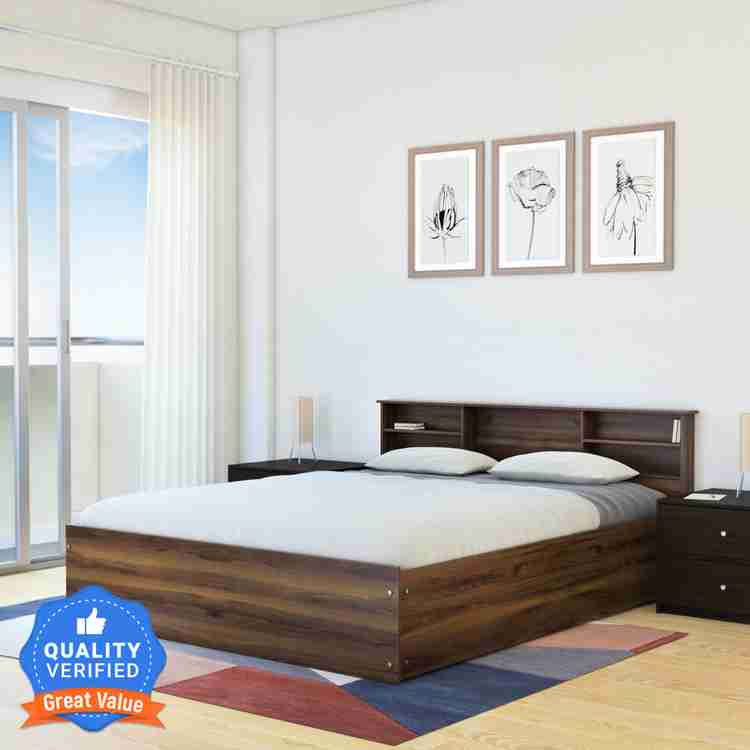 Flipkart wooden double bed store