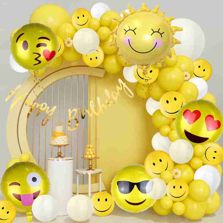 Emoji Birthday Party Supplies 12pcs 12 Inches Emoji Latex Balloons