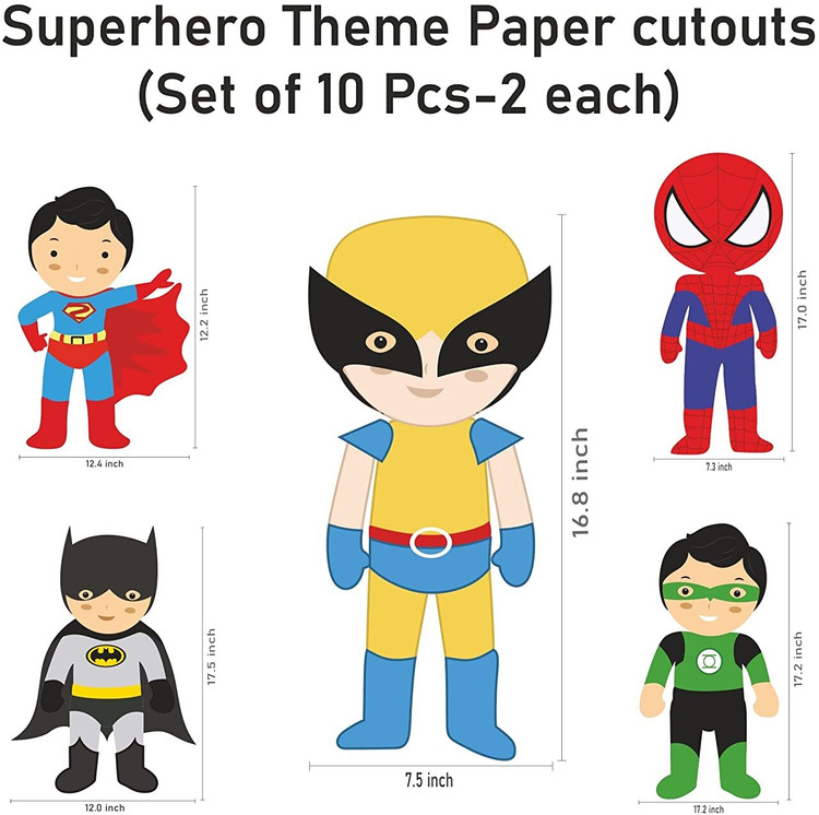 Superhero Party Cutouts Superhero Party Cutouts