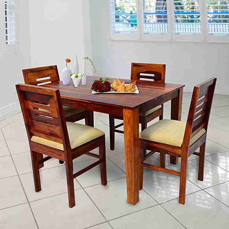 Solid wood 4 seater dining table store