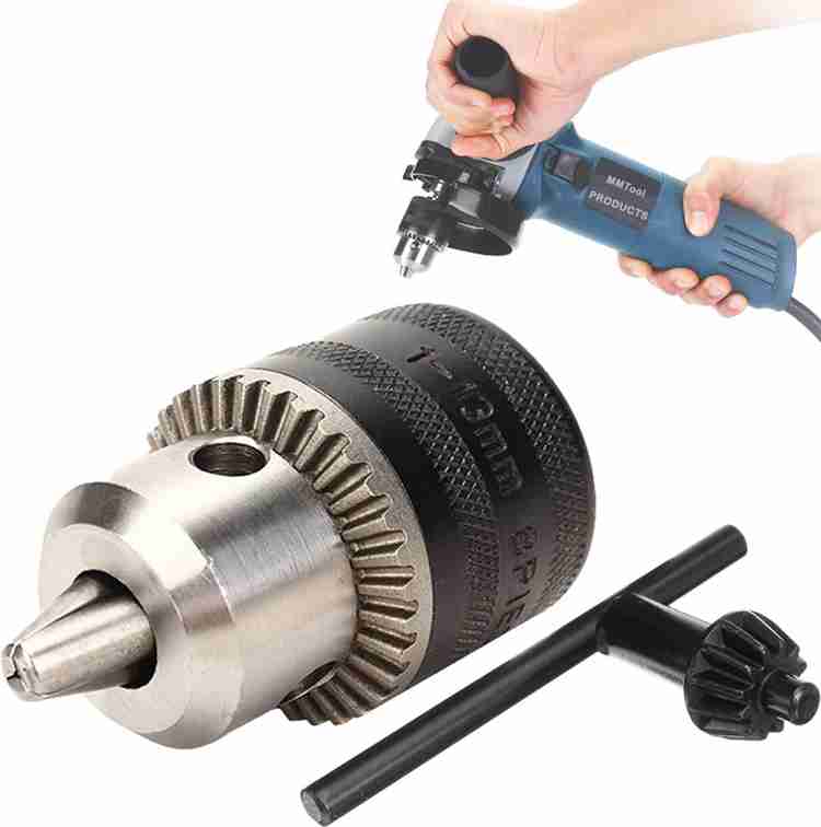 MMTool PRODUCT 13MM Drill Chuck For 4 Inch Angle Grinder Angle Grinder Drill Chuck M10 Size Black Drill Bit Guage Price in India Buy MMTool PRODUCT 13MM Drill Chuck For 4