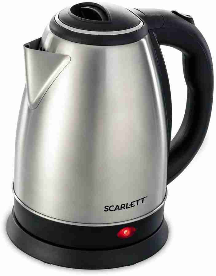 Sanskruti Electric Kettle Fast Boiling Tea Kettle Cordless 2 LTR Automatic Multipurpose Large Size Tea Coffee Maker Water Boiler with Handle Electric Kettle 2 L Silver Black Electric Kettle Price in I...