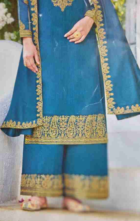 Alok sut Pure Silk Embroidered Salwar Suit Material Price in India Buy Alok sut Pure Silk Embroidered Salwar Suit Material online at Flipkart