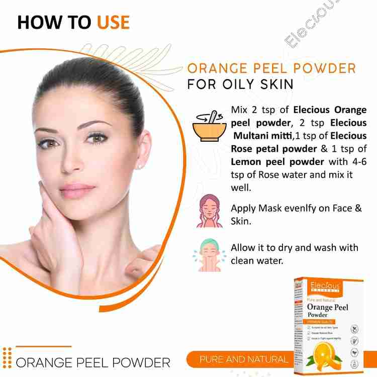Orange peel powder for skin whitening store