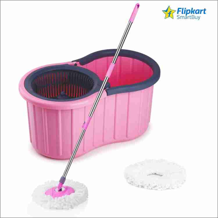 Flipkart SmartBuy NEW BUCKET SPIN MOP AMAZING DESIGN IN PLASTIC AND 2 MICROFIBER REFILL SET Bucket Mop Mop Set Price in India Buy Flipkart SmartBuy NEW BUCKET SPIN MOP AMAZING DESIGN