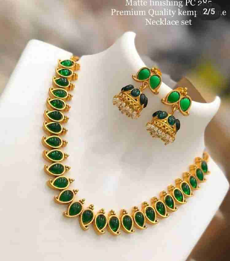 Green gold jewellery set store