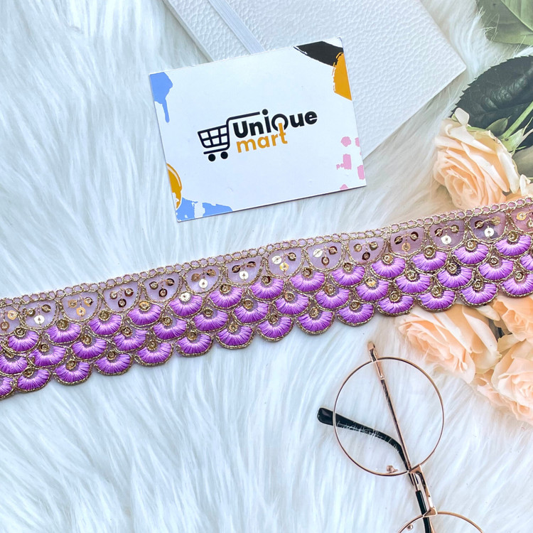 Dark Purple Lace Border