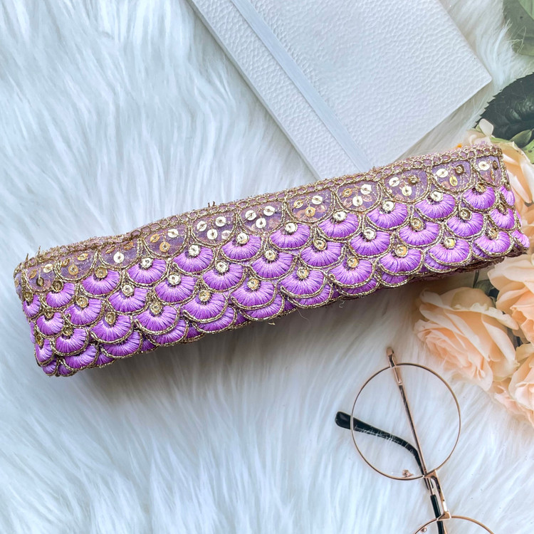 Dark Purple Lace Border