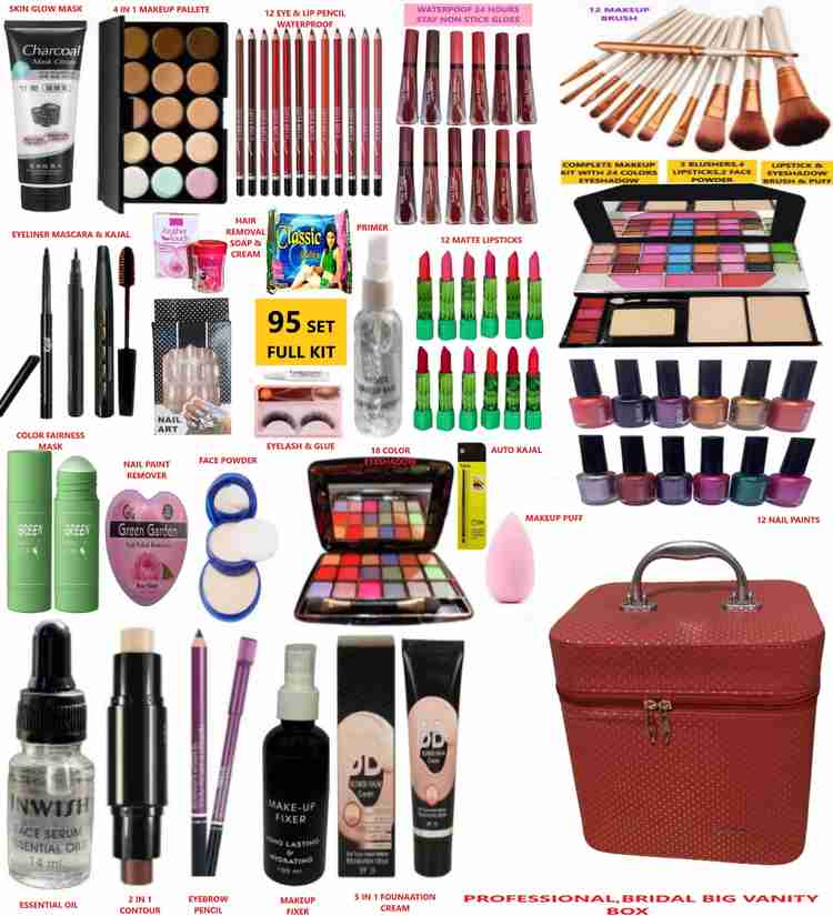 INWISH 95 Products Best makeup kit with all makeup products Price in India Buy INWISH 95 Products Best makeup kit with all makeup products Online In India Reviews Ratings Features Flipkart