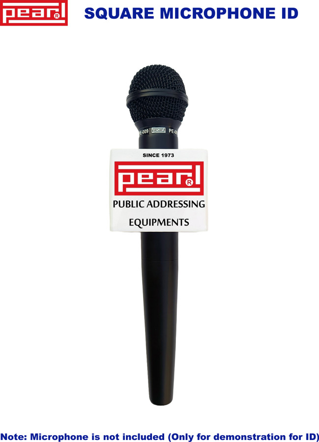 News Mic Logo Fake News Interview Microphone Square 3D, Incl. Biased