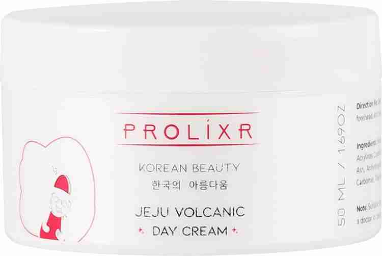 Prolixr Jeju Volcanic Day Cream Hydrates Dull Skin For All Skin Types 50gm Price in India Buy Prolixr Jeju Volcanic Day Cream Hydrates Dull Skin For