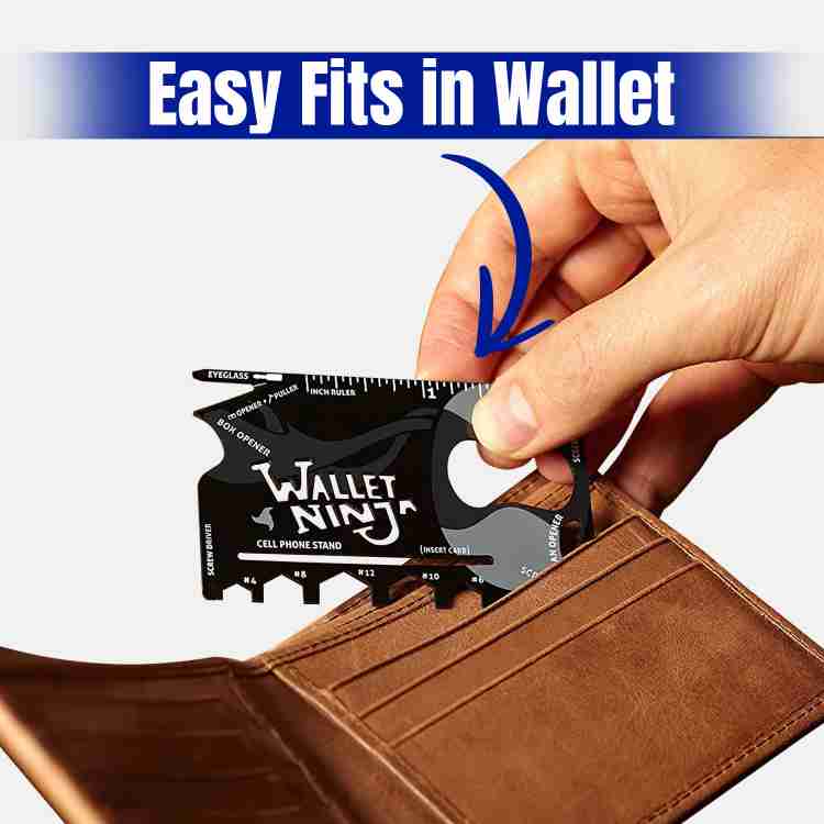 Wallet Ninja 18 In 1 Multipurpose Credit Card Size Pocket